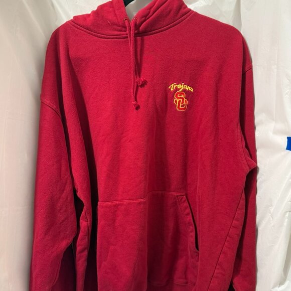 Shirts | Usc Trojans Team Trojan Hoodie Large Red Gold Embroidered Logo ...